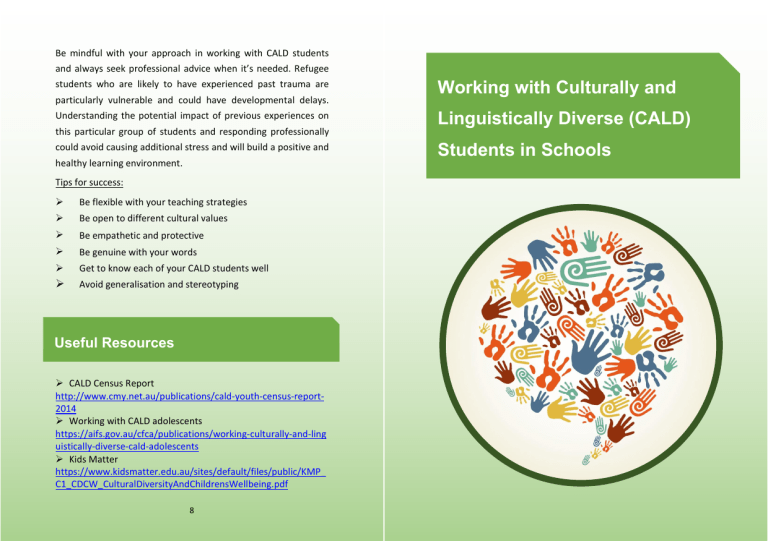 Working with CALD Students in Schools: A Guide for Teachers