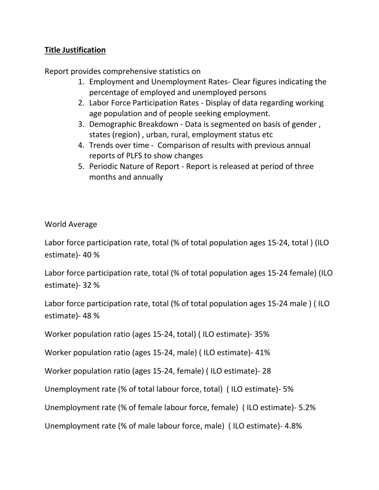 Labor Force & Employment Statistics Report: Rates, Demographics, Trends