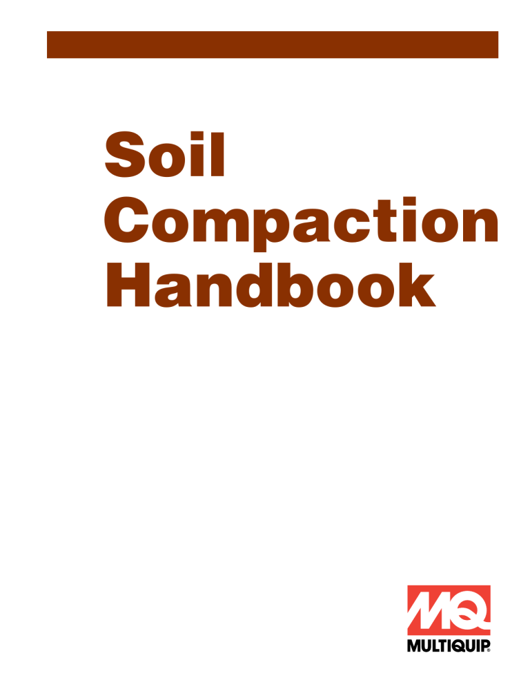 Soil Compaction Handbook: Principles, Types, Soil Tests & More