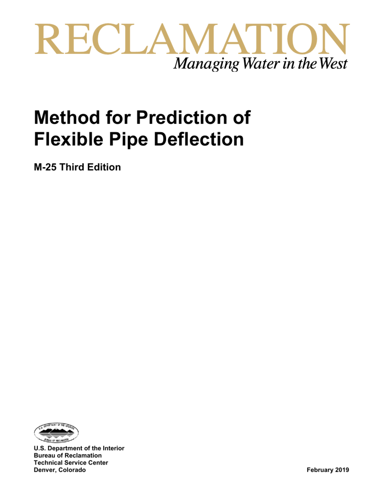 Flexible Pipe Deflection Prediction Method: Bureau of Reclamation M-25