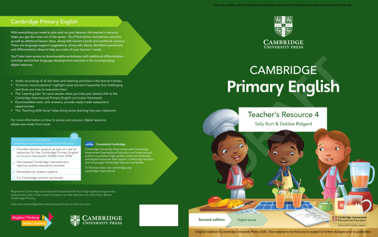Cambridge Primary English 4 Teacher's Resource