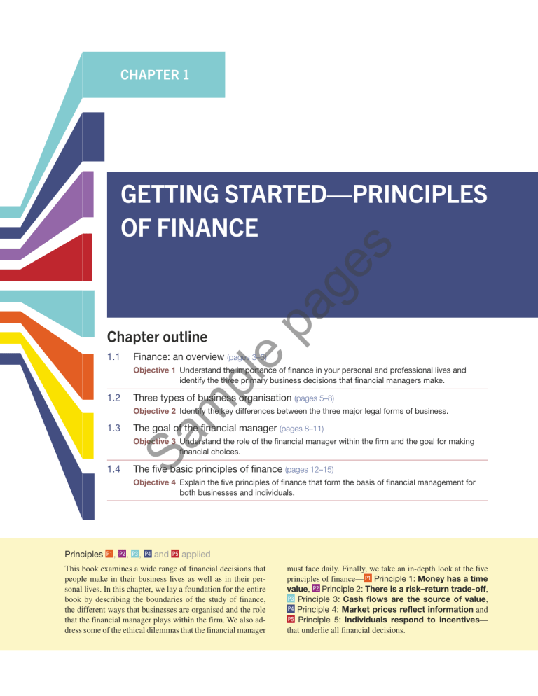 Principles of Finance: Business & Personal Decisions
