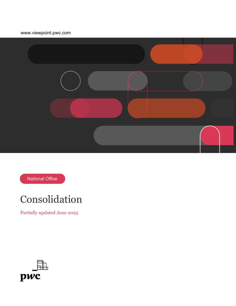 PwC Consolidation Guide: US GAAP Accounting Framework & VIE Model