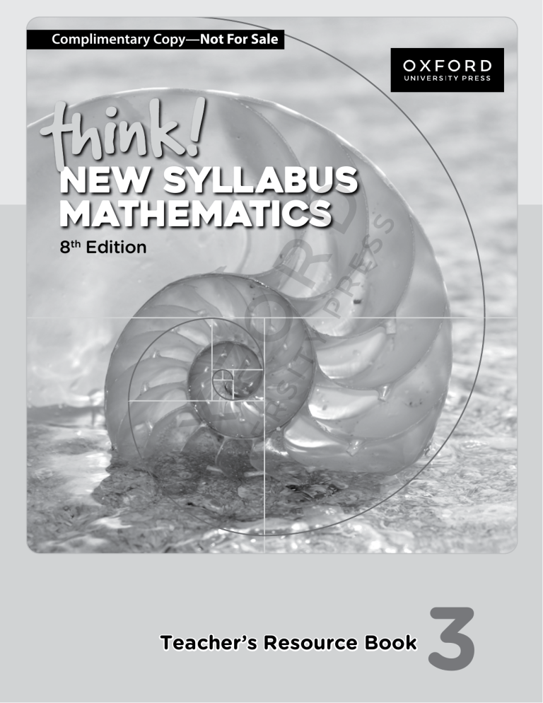 New Syllabus Mathematics 8th Ed. Teacher's Resource Book 3 | O Level