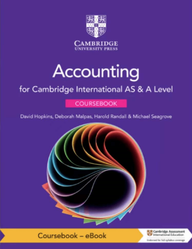 Accounting for Cambridge AS & A Level Coursebook