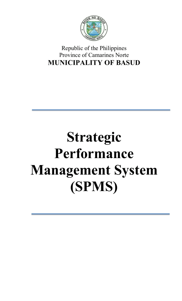 Basud SPMS: Strategic Performance Management System Guide