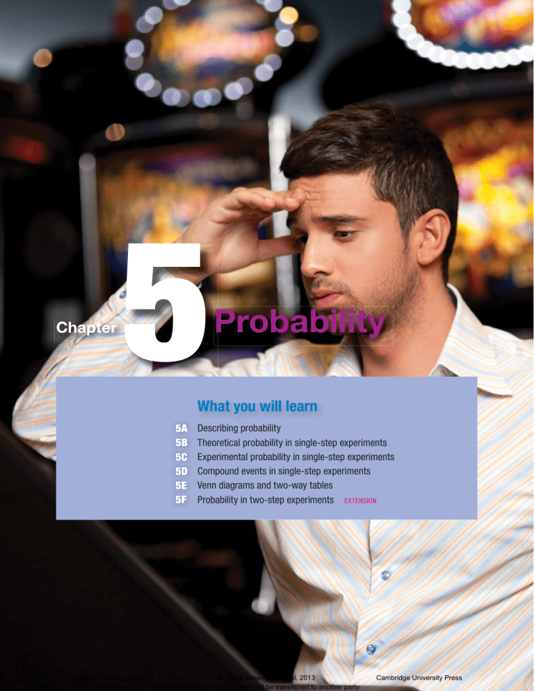 Probability Chapter: Theory & Experiments