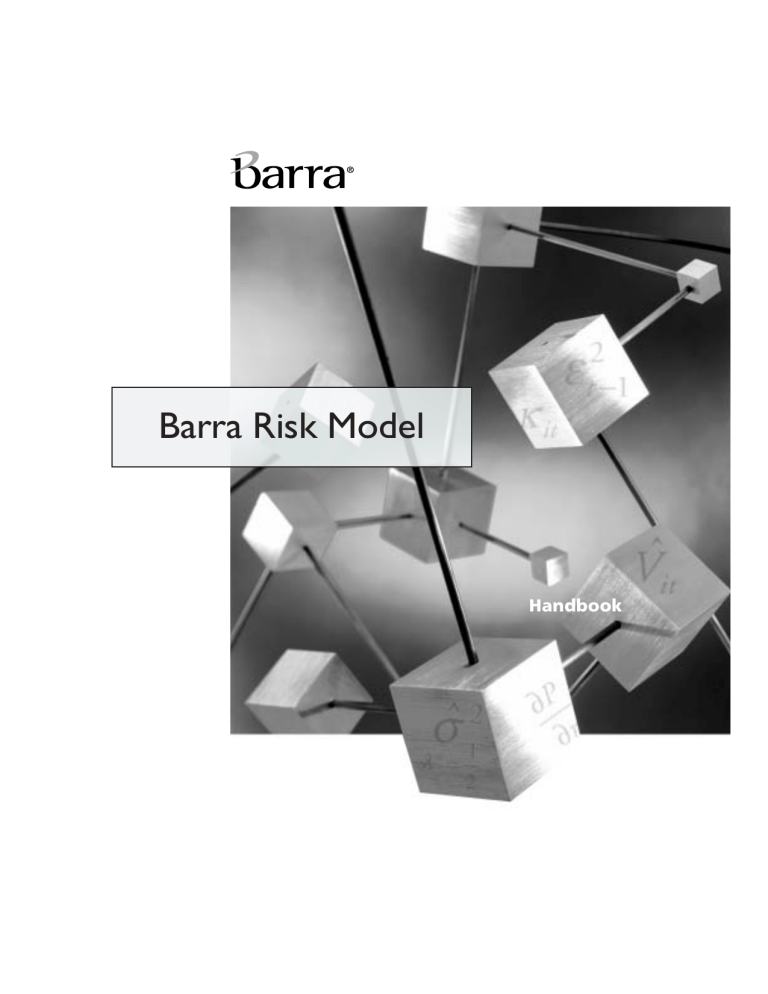 Barra Risk Model Handbook: Quantitative Finance & Portfolio Risk Management