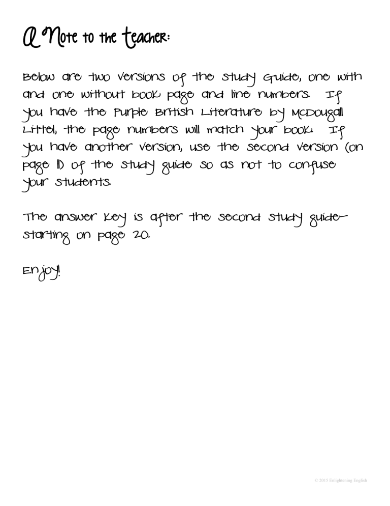 Beowulf Reading Guide: Comprehension & Analysis