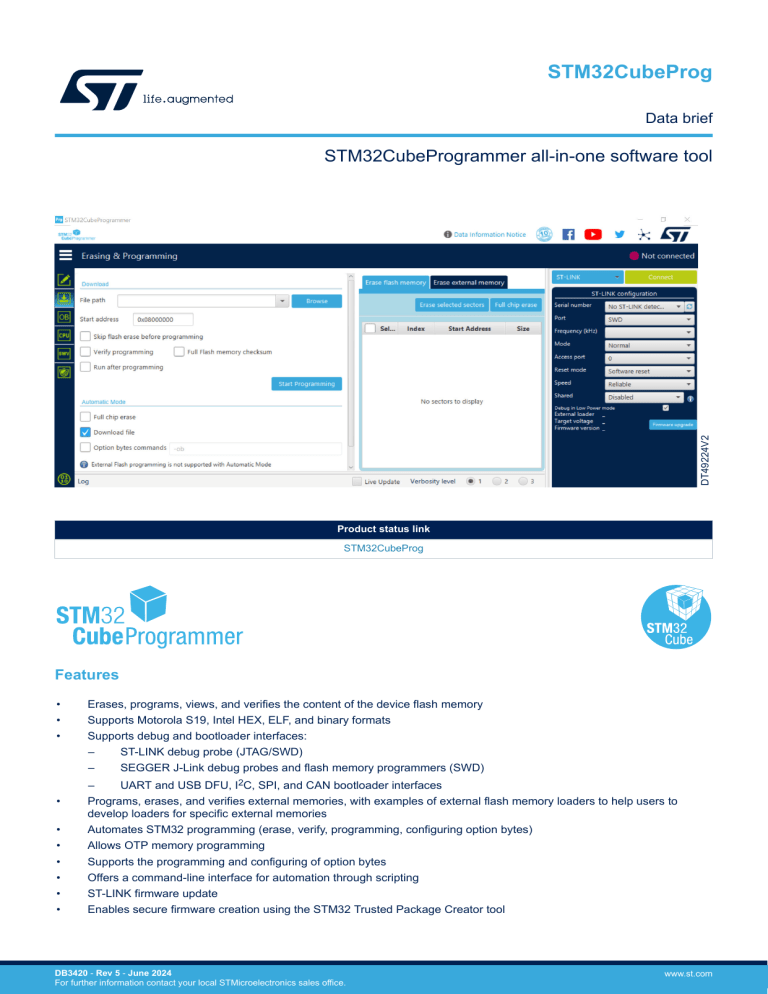 STM32CubeProg: All-in-One STM32 Programmer Software Tool