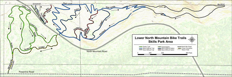 Lower North Mountain Bike Trails Map