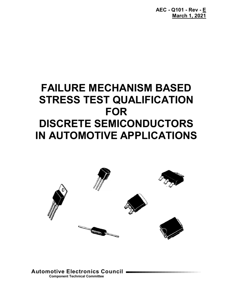 AEC-Q101: Semiconductor Stress Test Qualification