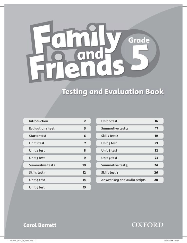 Grade 5 English Testing & Evaluation Book