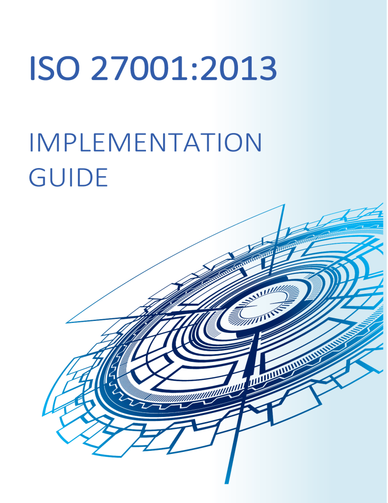 ISO 27001:2013 Implementation Guide