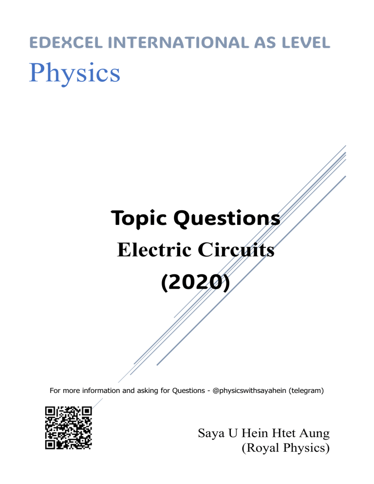 Electric Circuits AS Level Physics Topic Questions