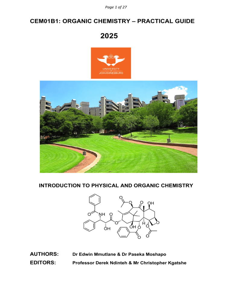 Organic Chemistry Practical Guide - University Level