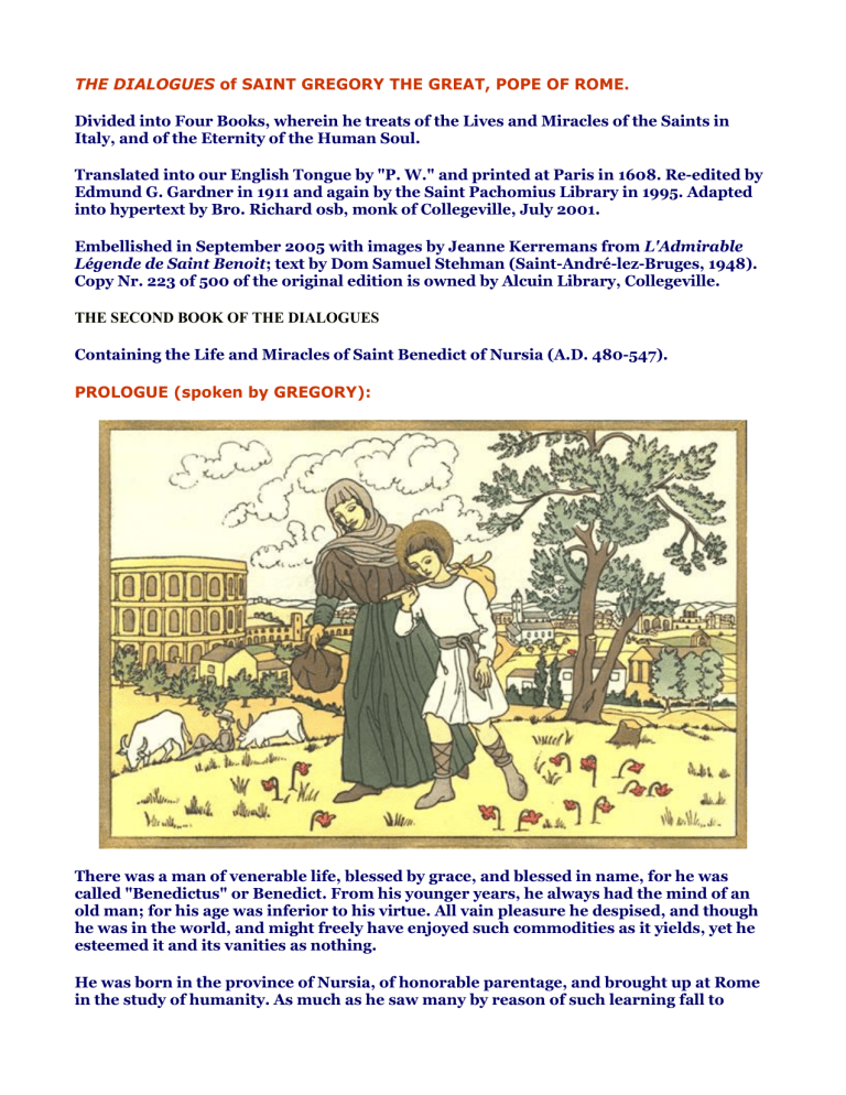 Life of Saint Benedict: Dialogues of Gregory the Great