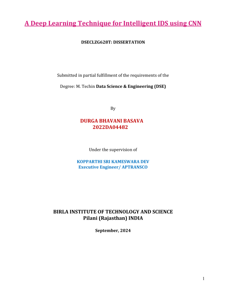 Deep Learning CNN for Intelligent Intrusion Detection Systems