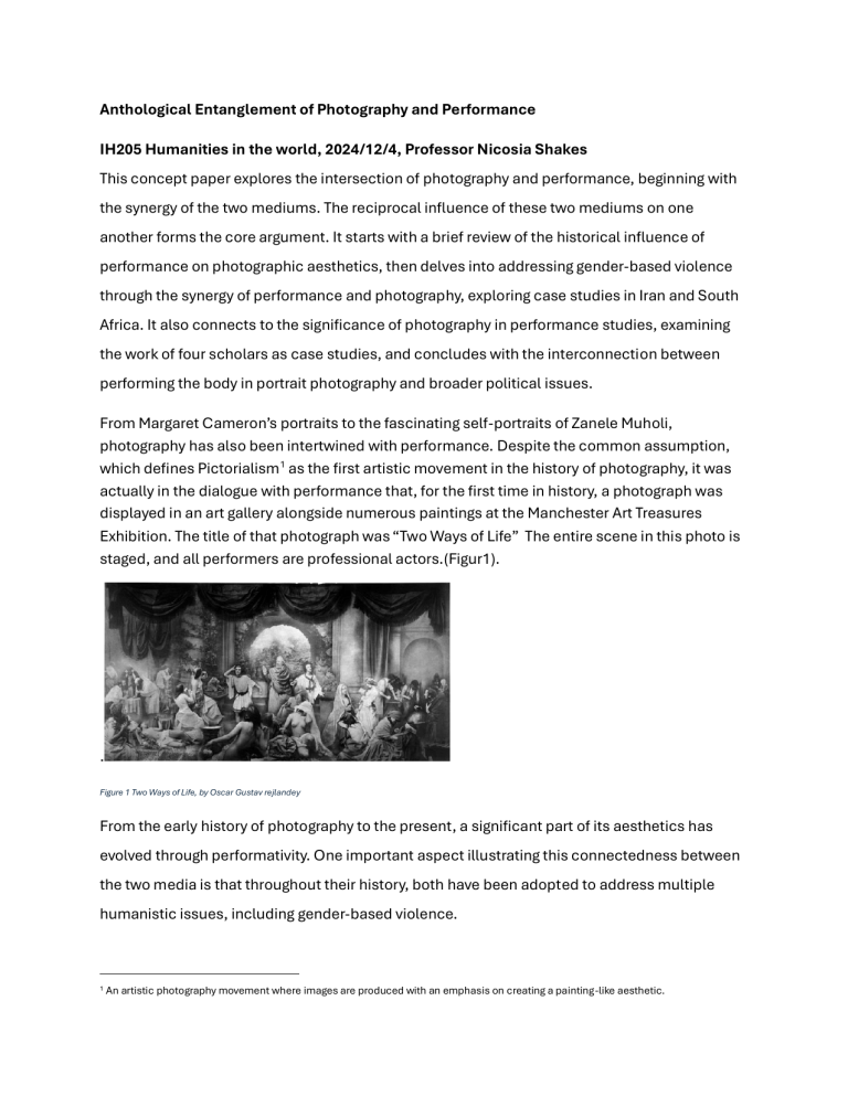 Photography and Performance: Intersections in Art, Activism, and Humanities