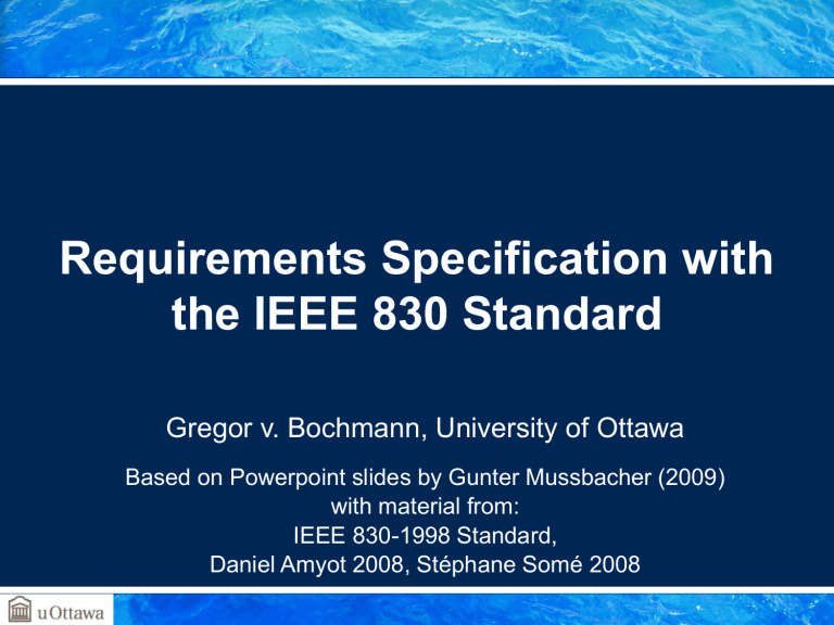 IEEE 830 Standard for Software Requirements Specification (SRS) Guide