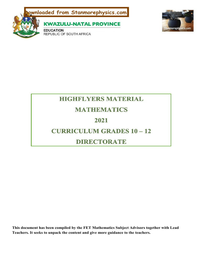 High School Math Study Guide 2021: Algebra, Calculus, Geometry