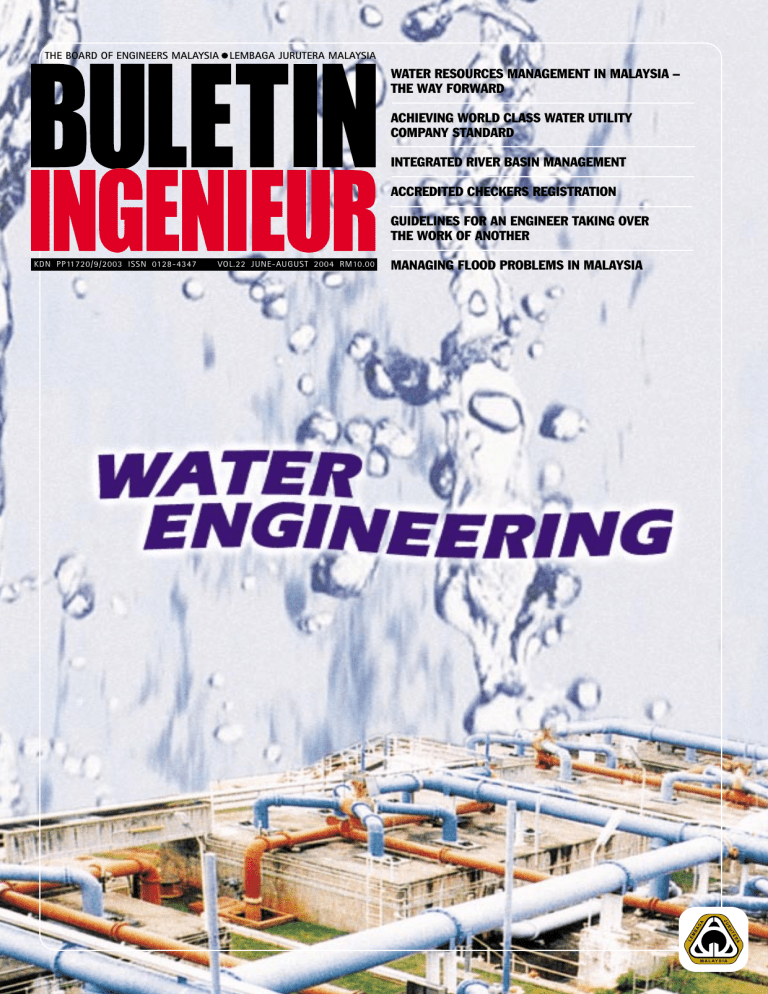 Water Engineering & Management in Malaysia | Buletin Ingenieur