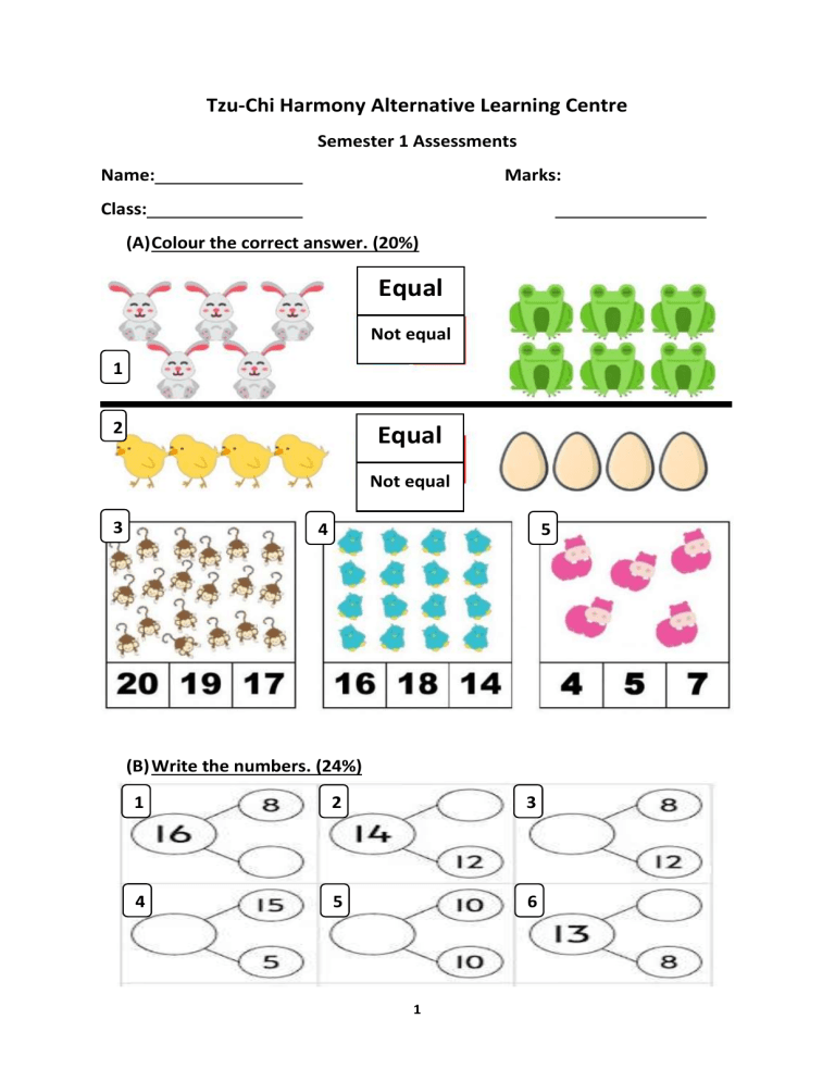 Elementary Math Assessment: Counting, Numbers, Place Value