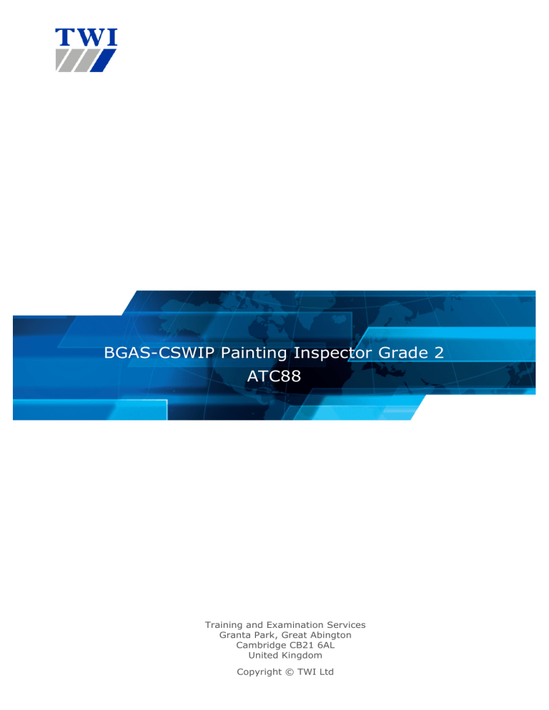 BGAS-CSWIP Painting Inspector Grade 2: Corrosion & Coatings Training