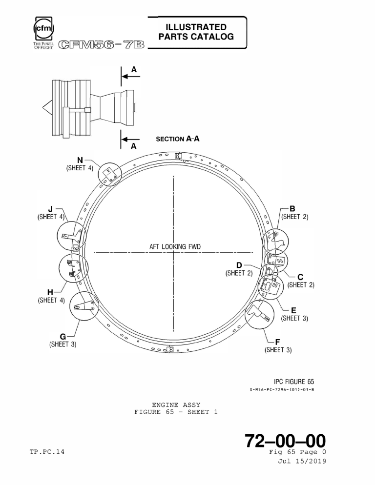 CFM56-7B Engine Assembly Illustrated Parts Catalog - Technical Manual