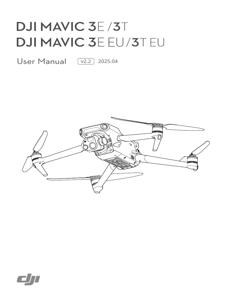 DJI Mavic 3E/3T Drone User Manual v2.2 - Operation & Safety Guide