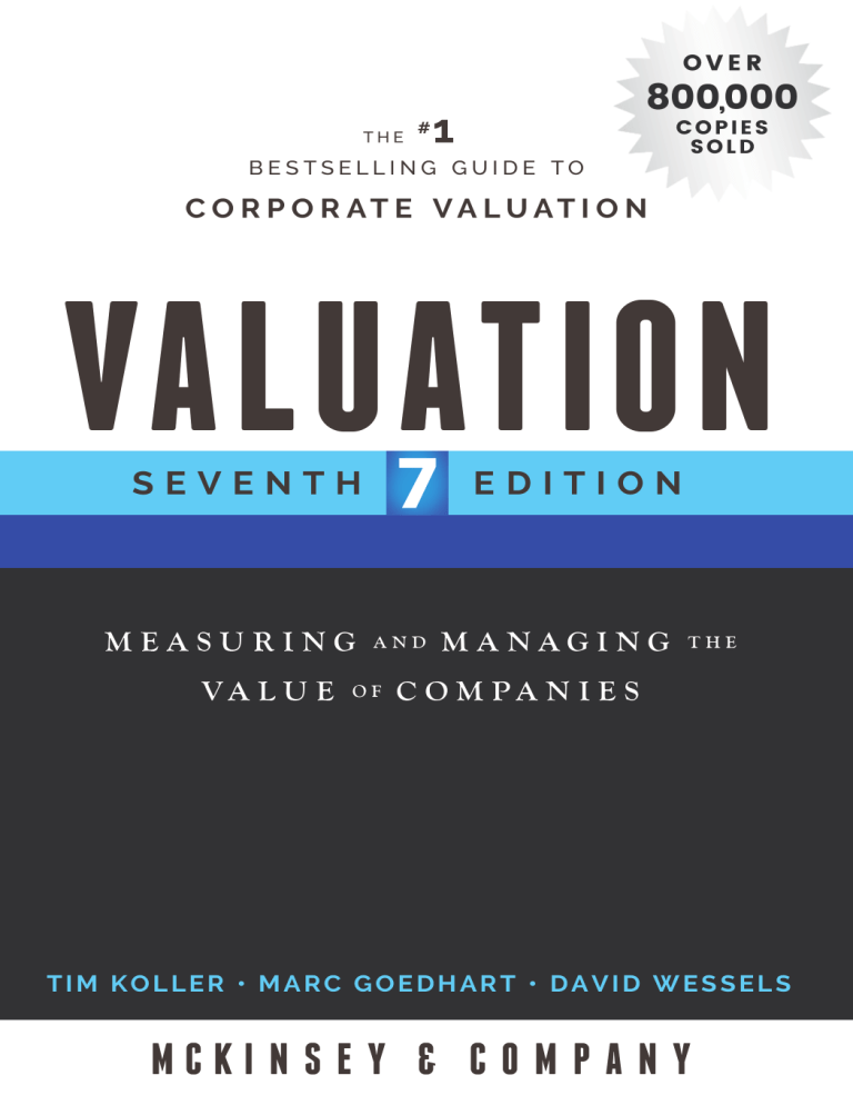 Valuation: Measuring & Managing Company Value - 7th Edition Guide