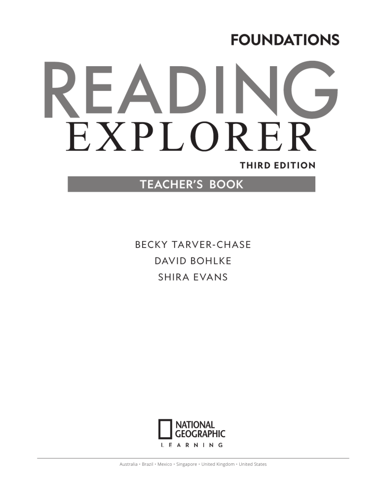 Reading Explorer Foundations Teacher's Book 3rd Ed. | Language Learning
