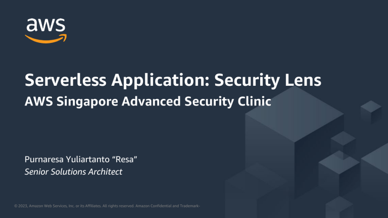 Serverless Application Security on AWS: Best Practices & Risk Mitigation