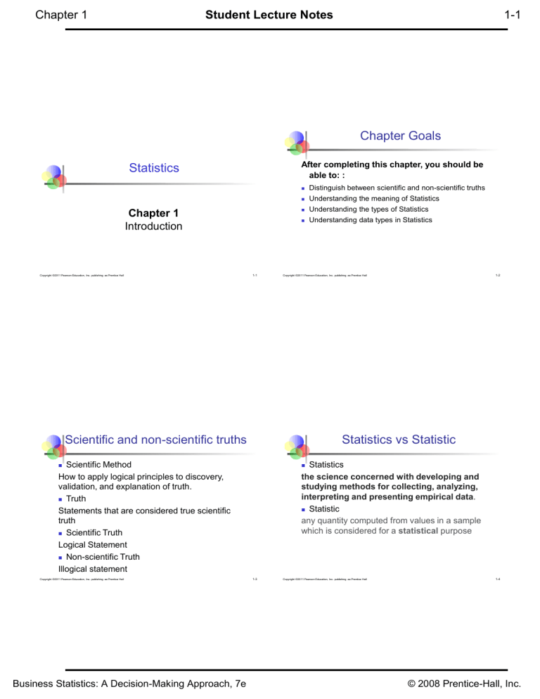 Statistics Lecture Notes: Introduction, Data Types & Collection Methods