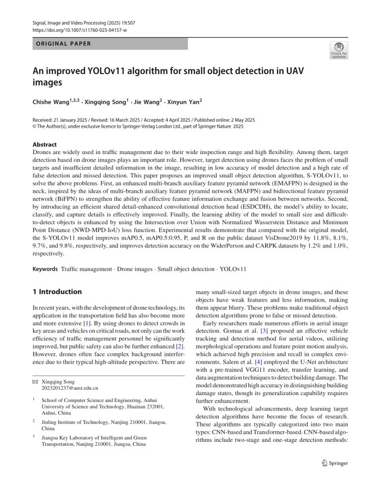 Improved YOLOv11 for Small Object Detection in UAV Images