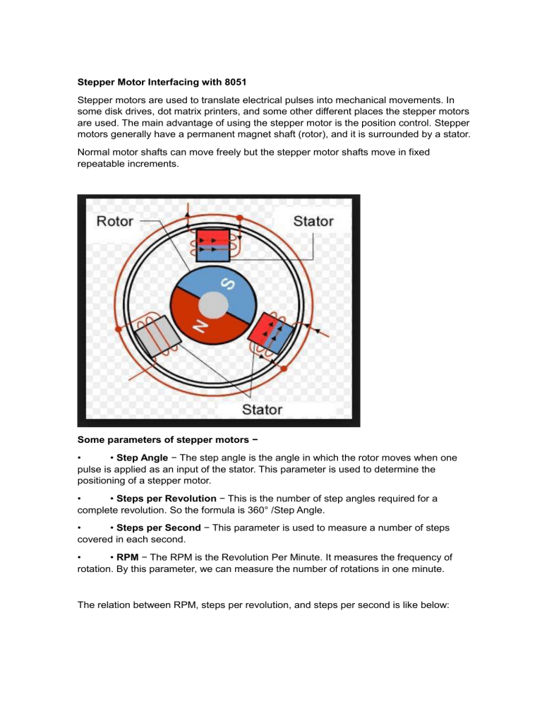 Stepper Motor Interfacing with 8051: Modes, Parameters & Programming