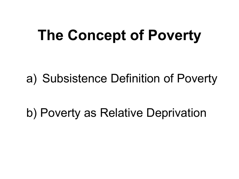 The Concept of Poverty: Definitions, Implications, and Development ...