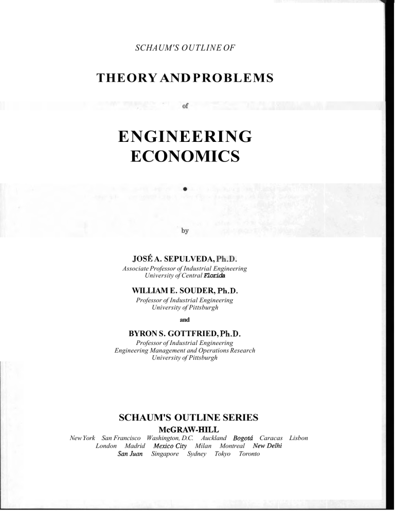 Schaum's Outline: Engineering Economics Theory & Problems