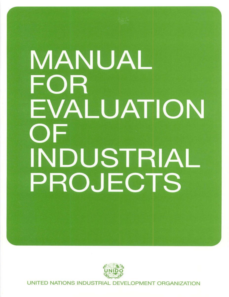 Industrial Project Evaluation Manual: UNIDO/IDCAS Guide for Development