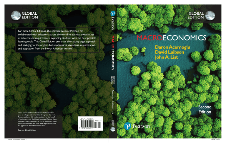 Macroeconomics Global Edition Textbook - Acemoglu, Laibson, List