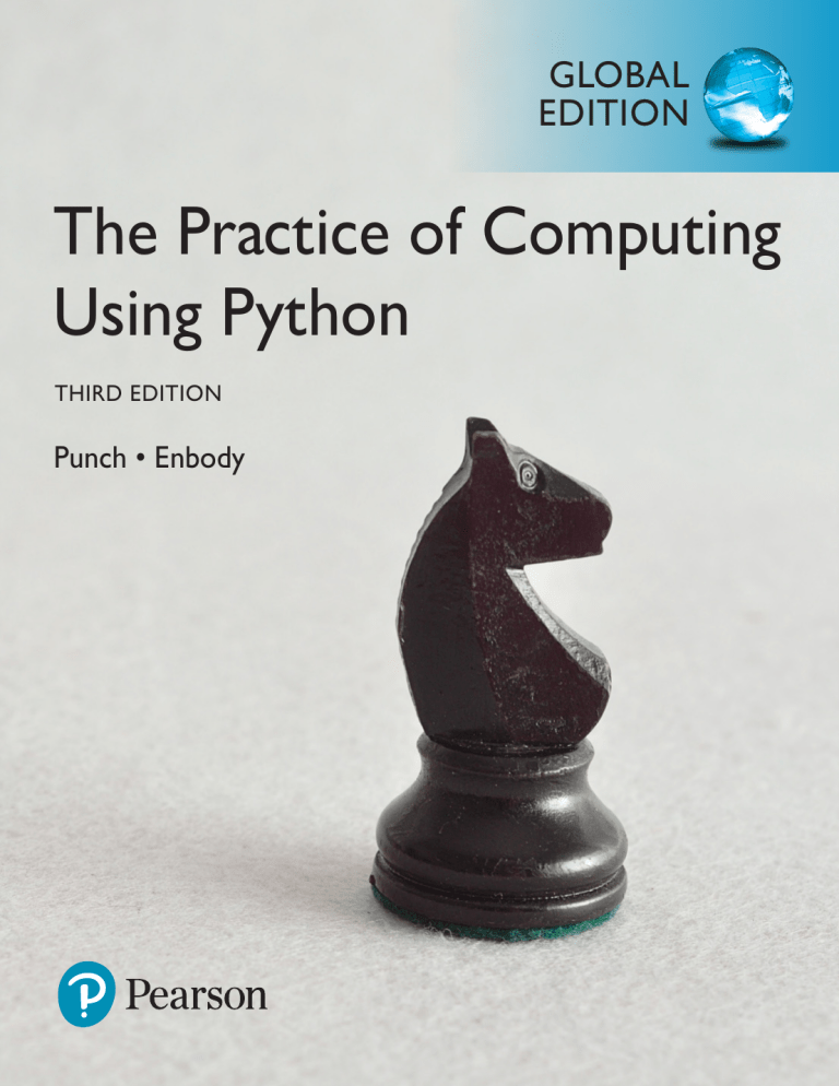The Practice of Computing Using Python, 3rd Ed. - Programming