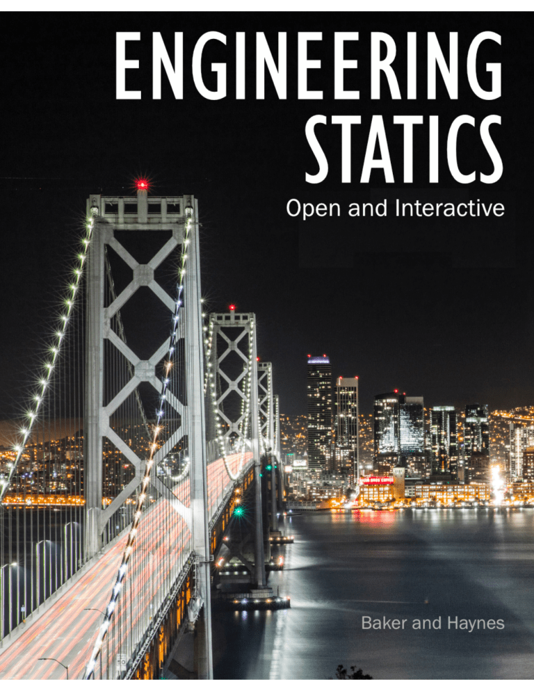 Engineering Statics: Open & Interactive Textbook for Mechanics