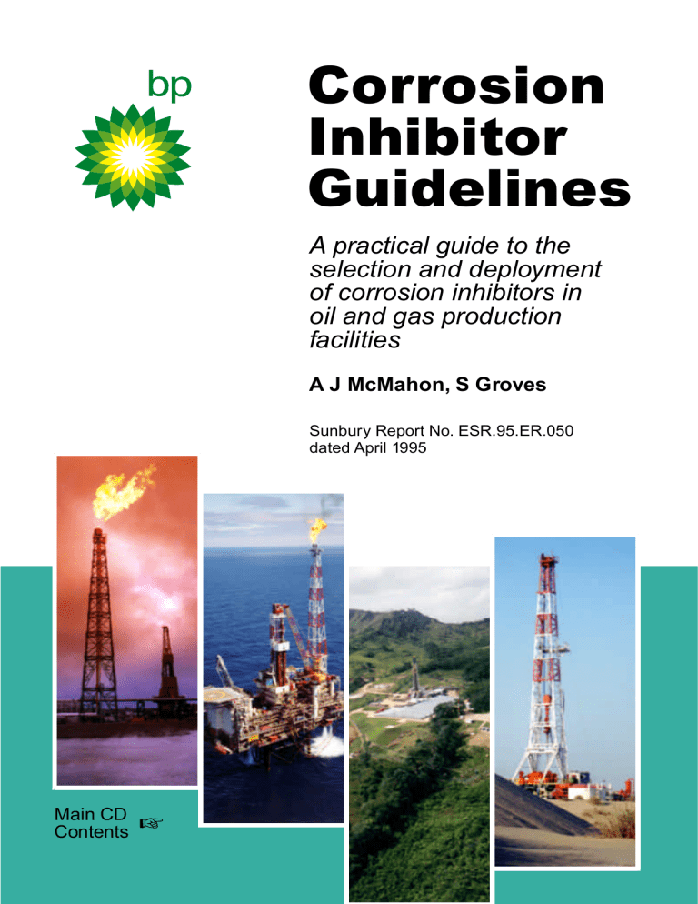 Corrosion Inhibitor Guidelines: Oil & Gas Production Facilities