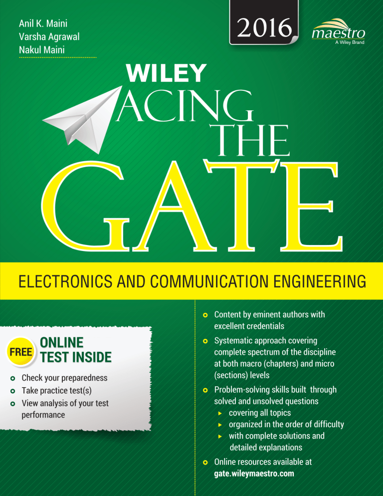 Wiley Acing the GATE Electronics & Communication Engineering Guide