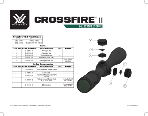 Crossfire II Riflescope Product Manual - Setup & Adjustments