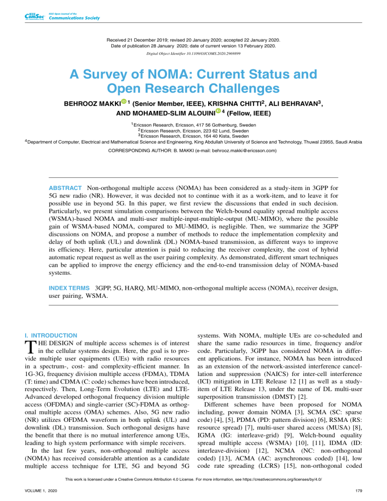 NOMA Survey: Current Status, Challenges, and Implementation
