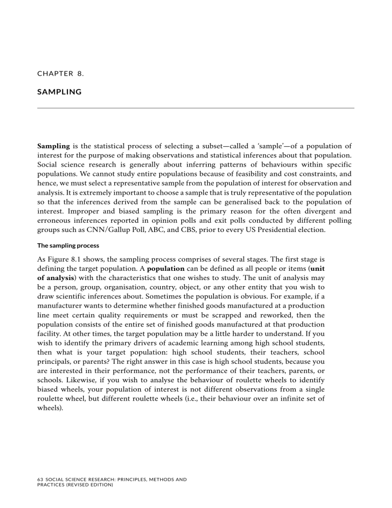Sampling Methods in Social Science Research - Principles & Practices