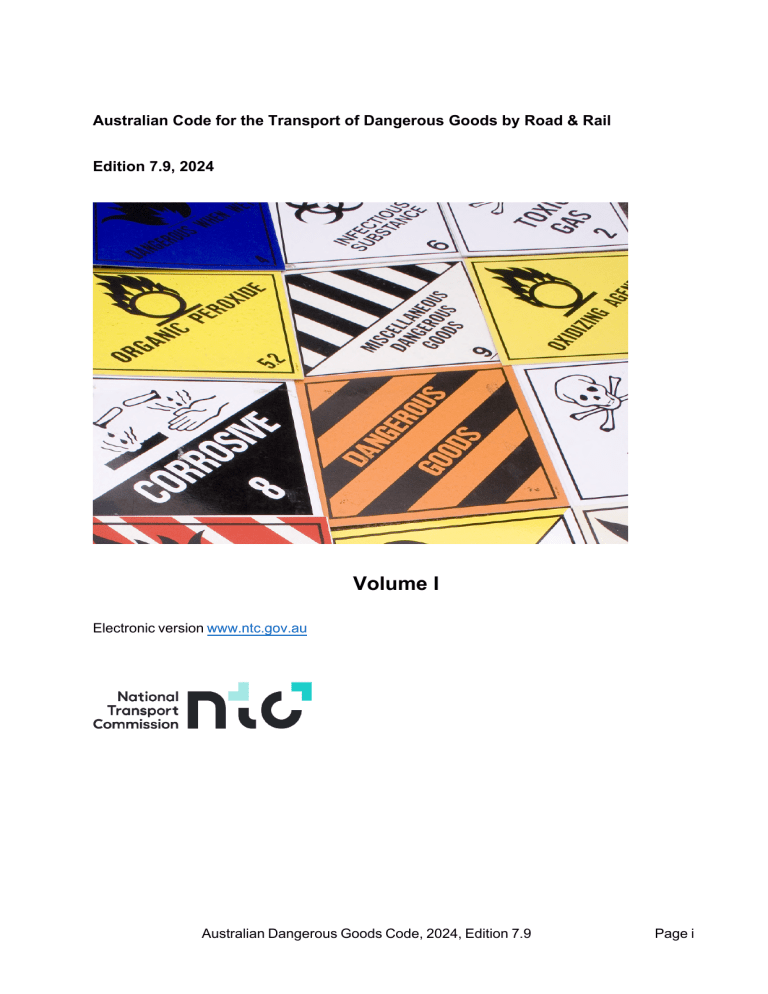 Australian Dangerous Goods Code 2024: Road & Rail Transport Regulations