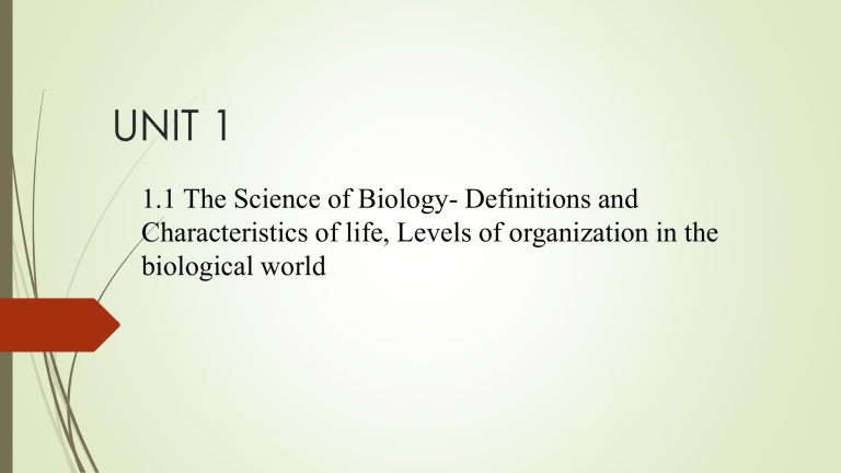 Biology Basics: Life Characteristics, Organization Levels & Five Kingdoms