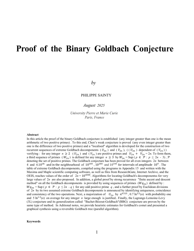 Proof of Binary Goldbach Conjecture: Algorithms & Prime Theory